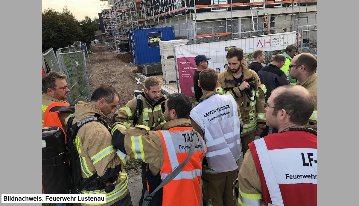Einsatz | Vorachstrasse - Gasaustritt | Feuerwehr Lustenau
