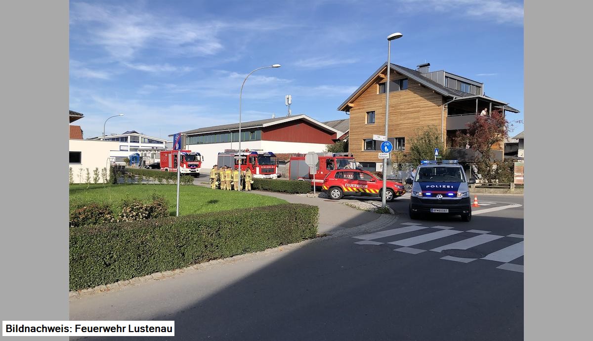 Einsatz | Vorachstrasse - Gasaustritt | Feuerwehr Lustenau